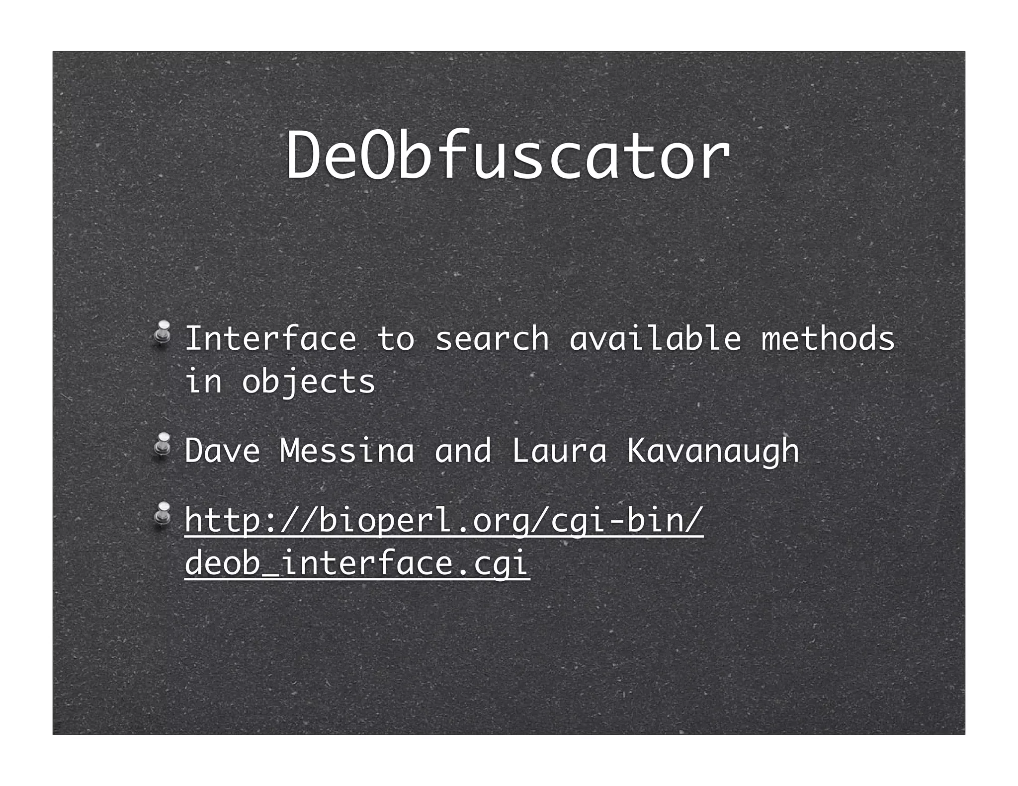 BioPerl Project Update | PPT