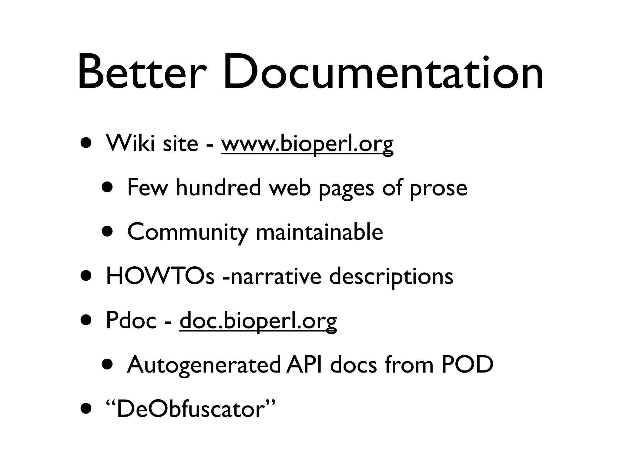 BioPerl: The evolution of a Bioinformatics Toolkit | PPT