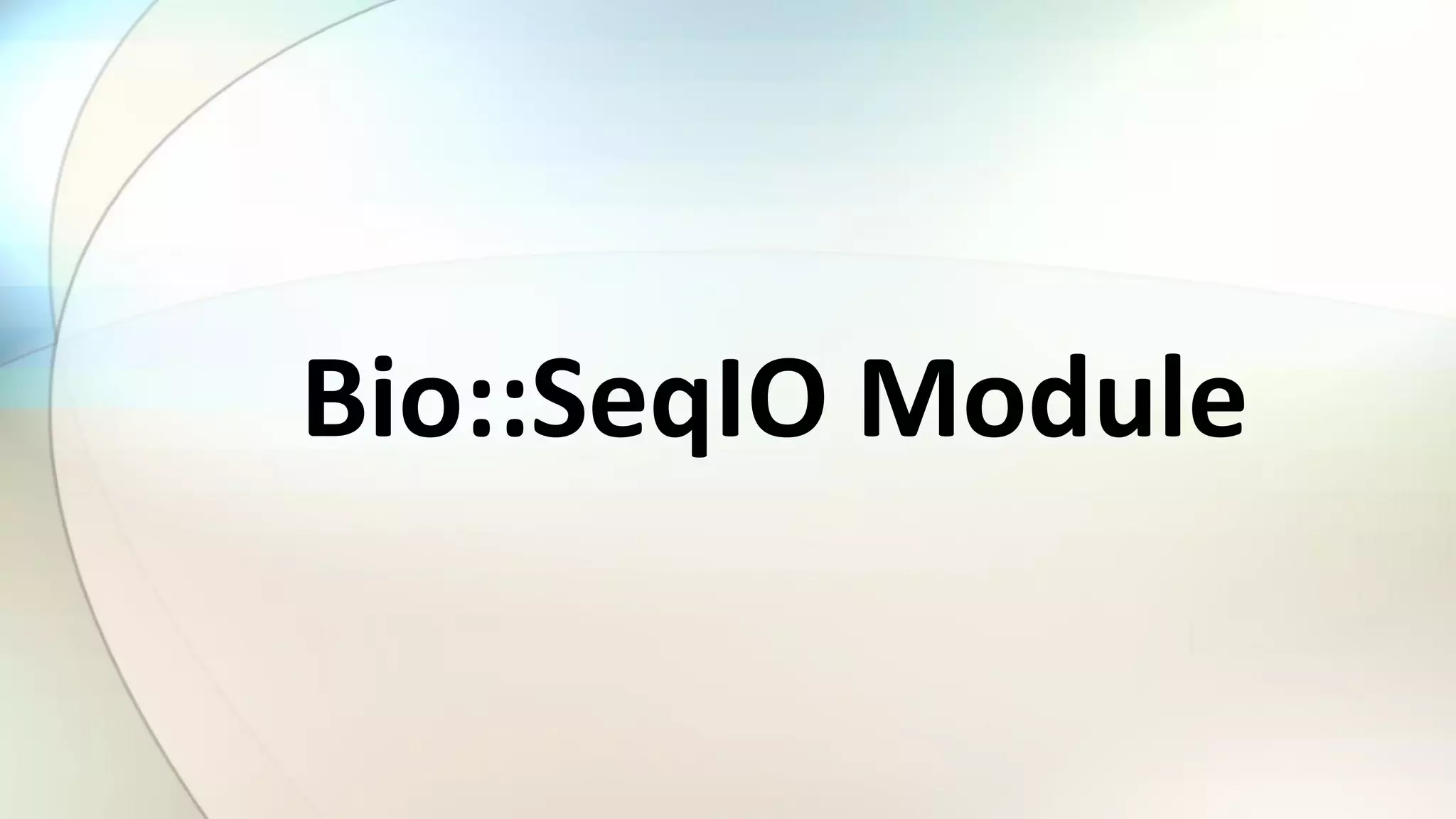 PERL- Bioperl modules | PDF