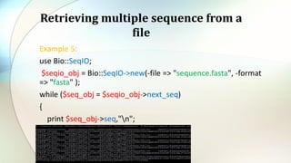 PERL- Bioperl modules | PDF