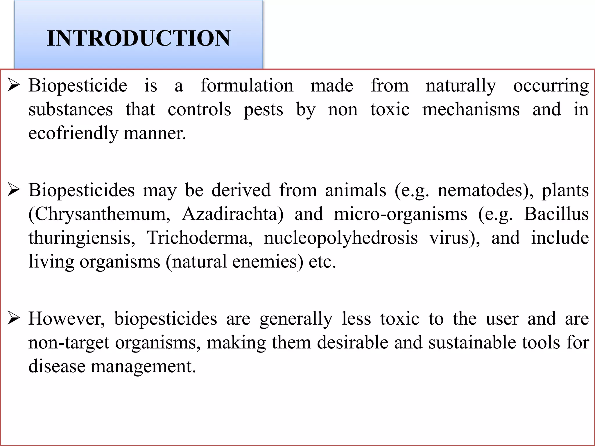 Biopesticides | PPTX