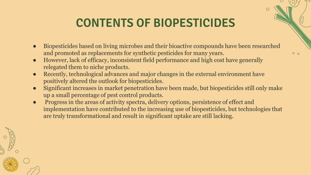 Biopesticides and Their Role.pptx | Agriculture | Industries