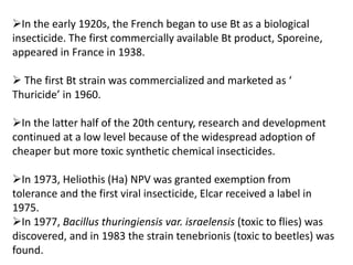 biopesticides HISTORY AND TYPES OF BIOPESTICIDES | PPTX