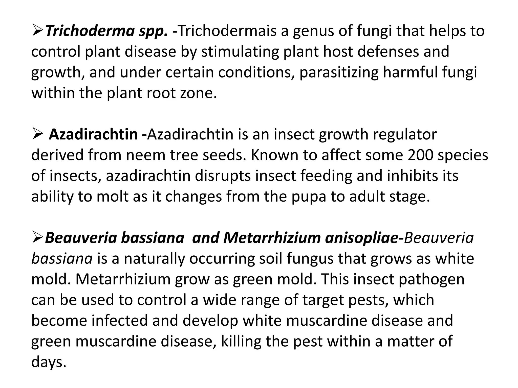 biorational insecticides notes ppt for B.Sc agriculture students | PPTX