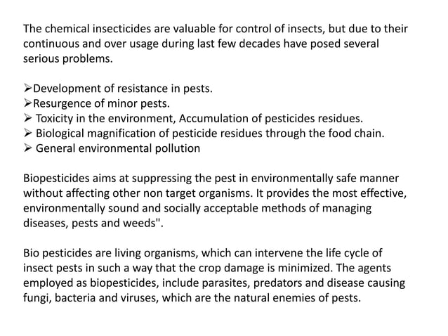 biorational insecticides notes ppt for B.Sc agriculture students | PPTX