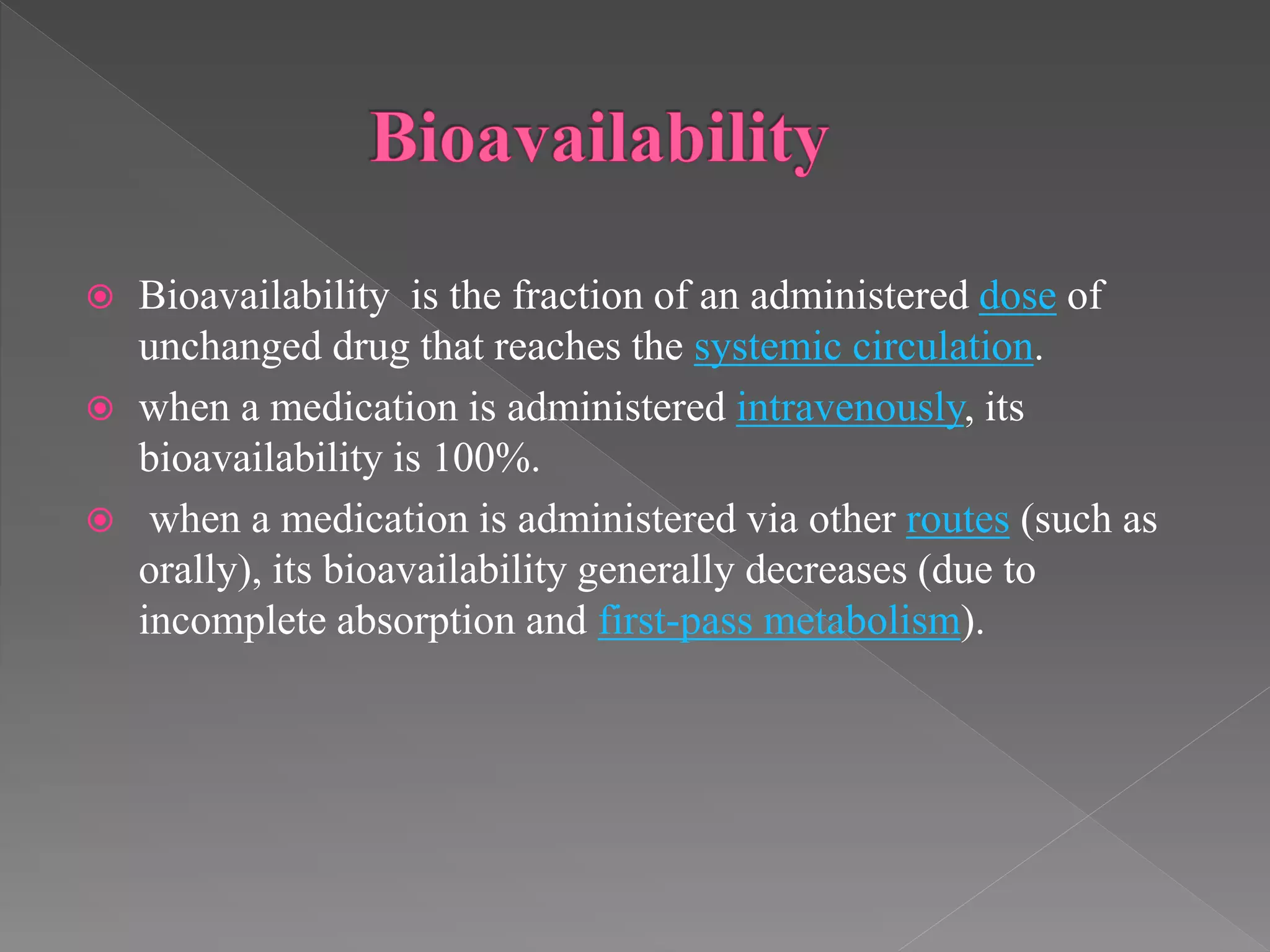 study design for bioavailability and bioequivalence | PPTX