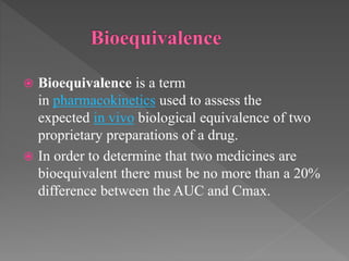 study design for bioavailability and bioequivalence | PPTX