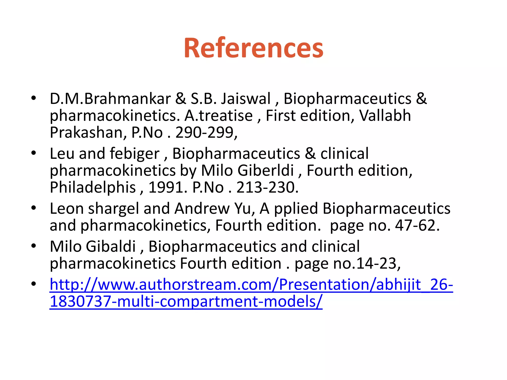 Multicompartment Models | PDF