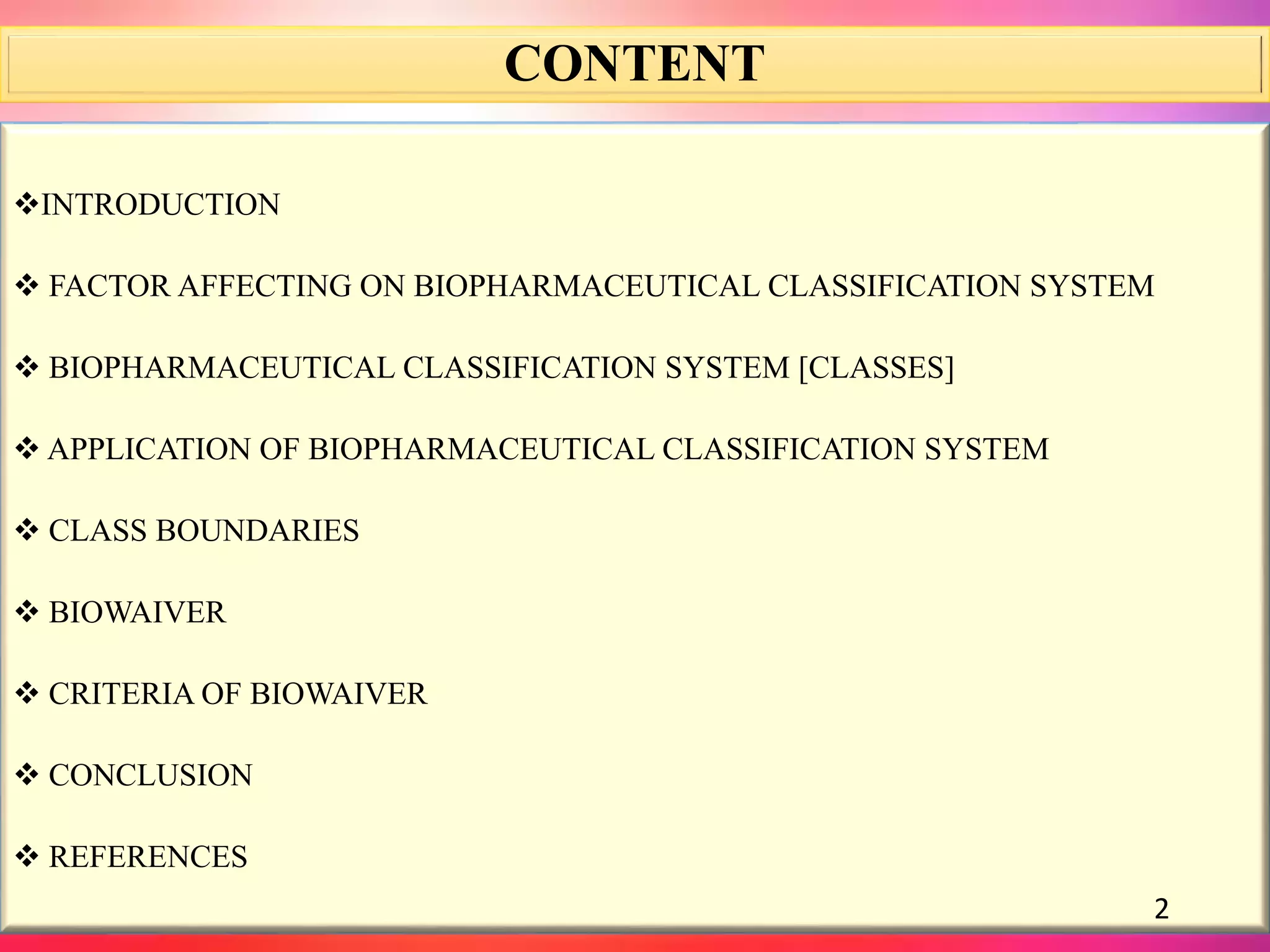 Bio pharmaceutical classification System [BCS] | PPTX