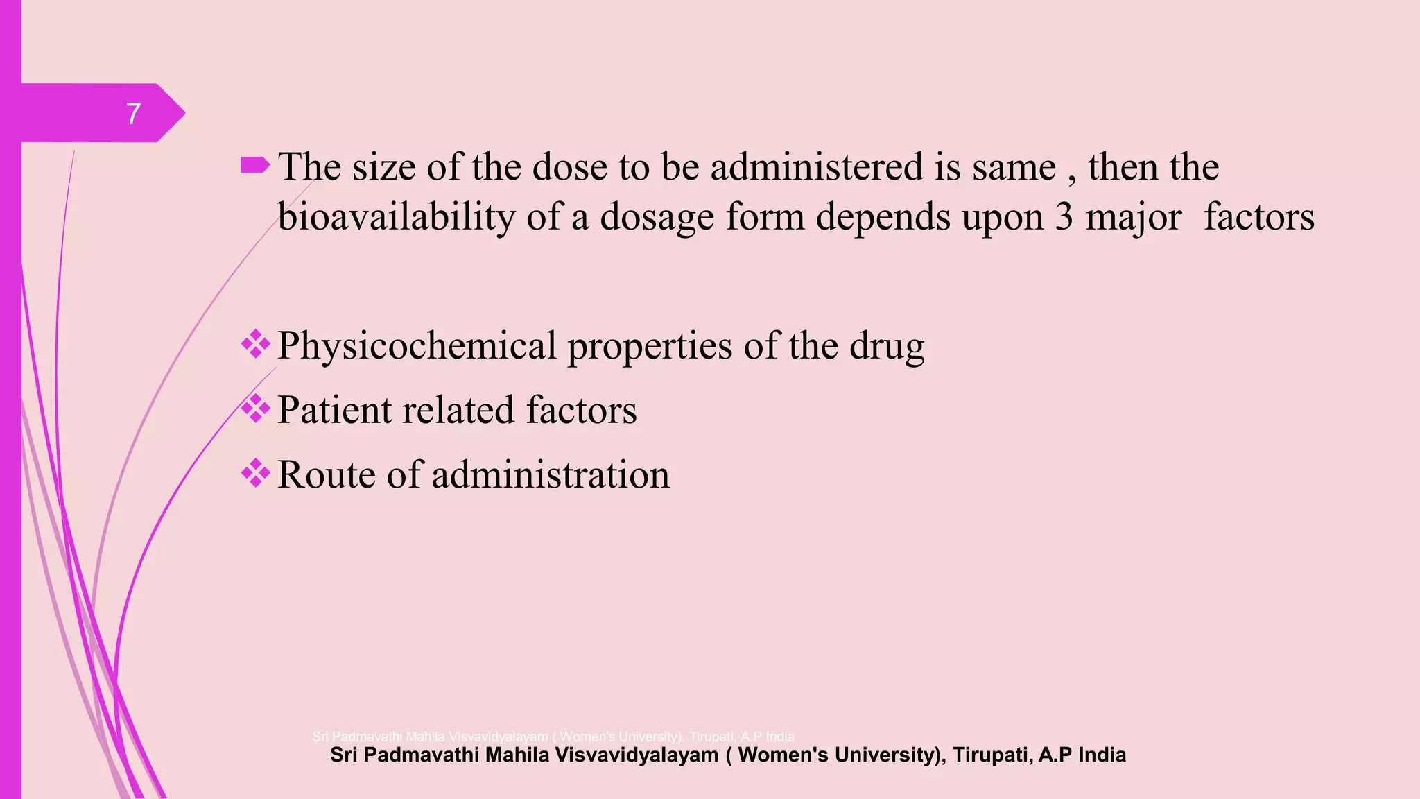 Biopharmaceutical factors affecting drug bioavaialbility | PPTX