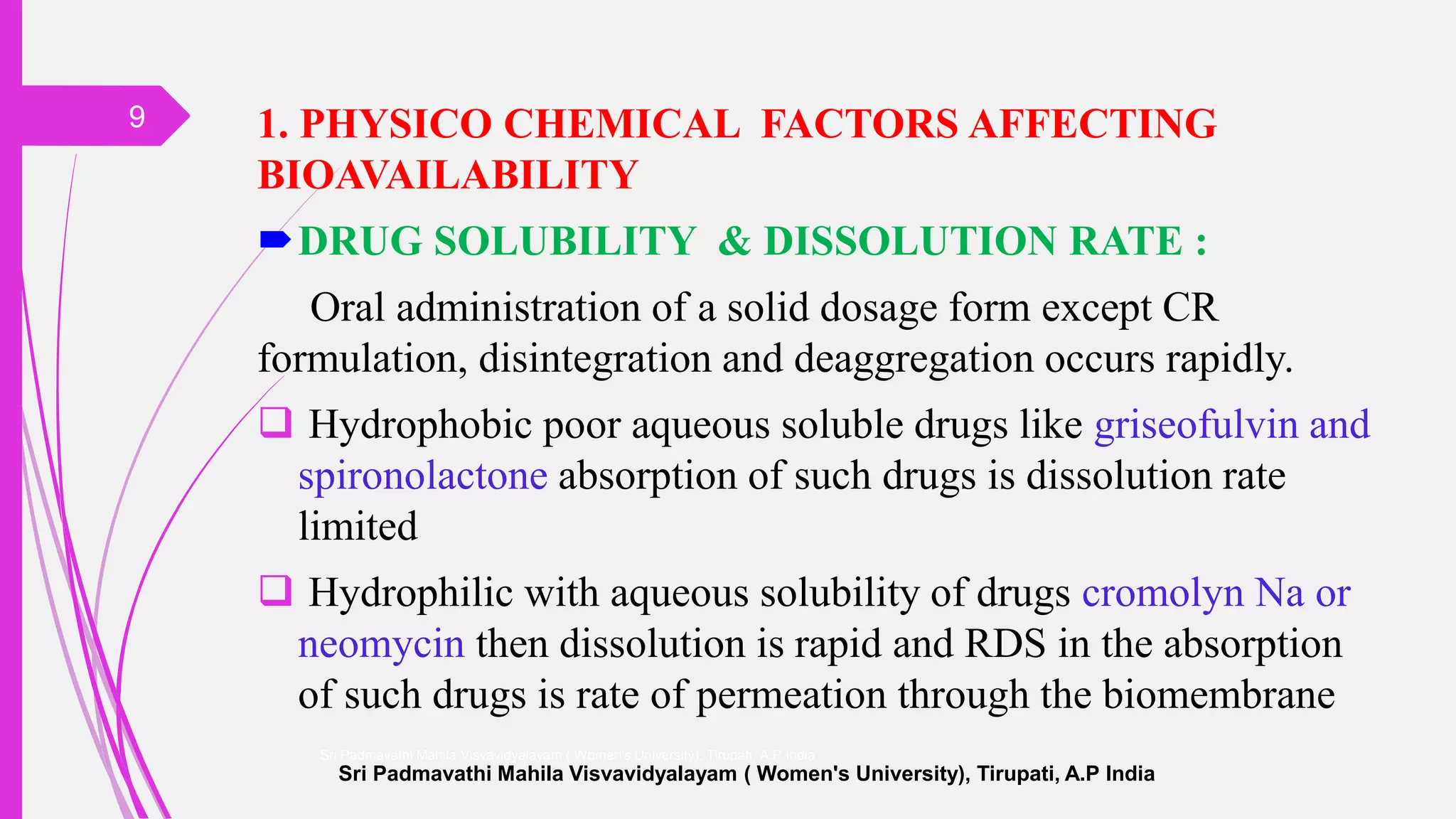 Biopharmaceutical factors affecting drug bioavaialbility | PPTX