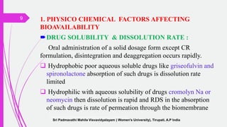 Biopharmaceutical factors affecting drug bioavaialbility | PPTX