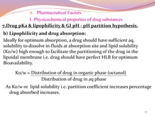 Biopharmaceutical factors effecting bioavailability | PPTX ...