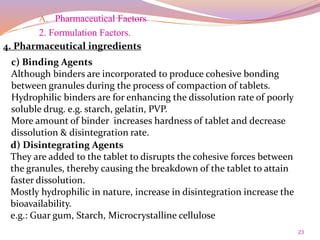 Biopharmaceutical factors effecting bioavailability | PPTX ...