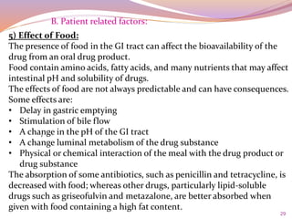 Biopharmaceutical factors effecting bioavailability | PPTX ...