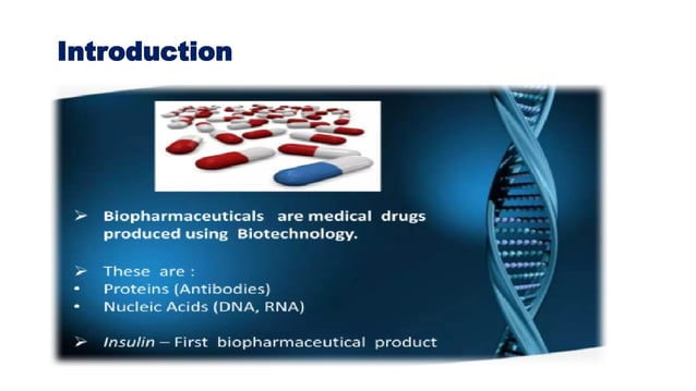 Biopharmaceuticals its uses classification | PPT