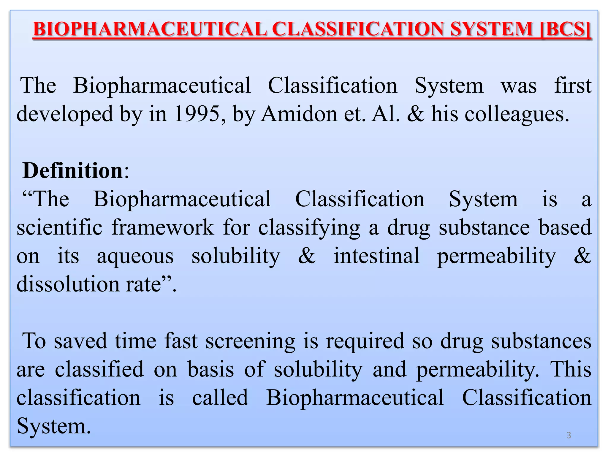 Biopharmaceutical Classification System | PPTX