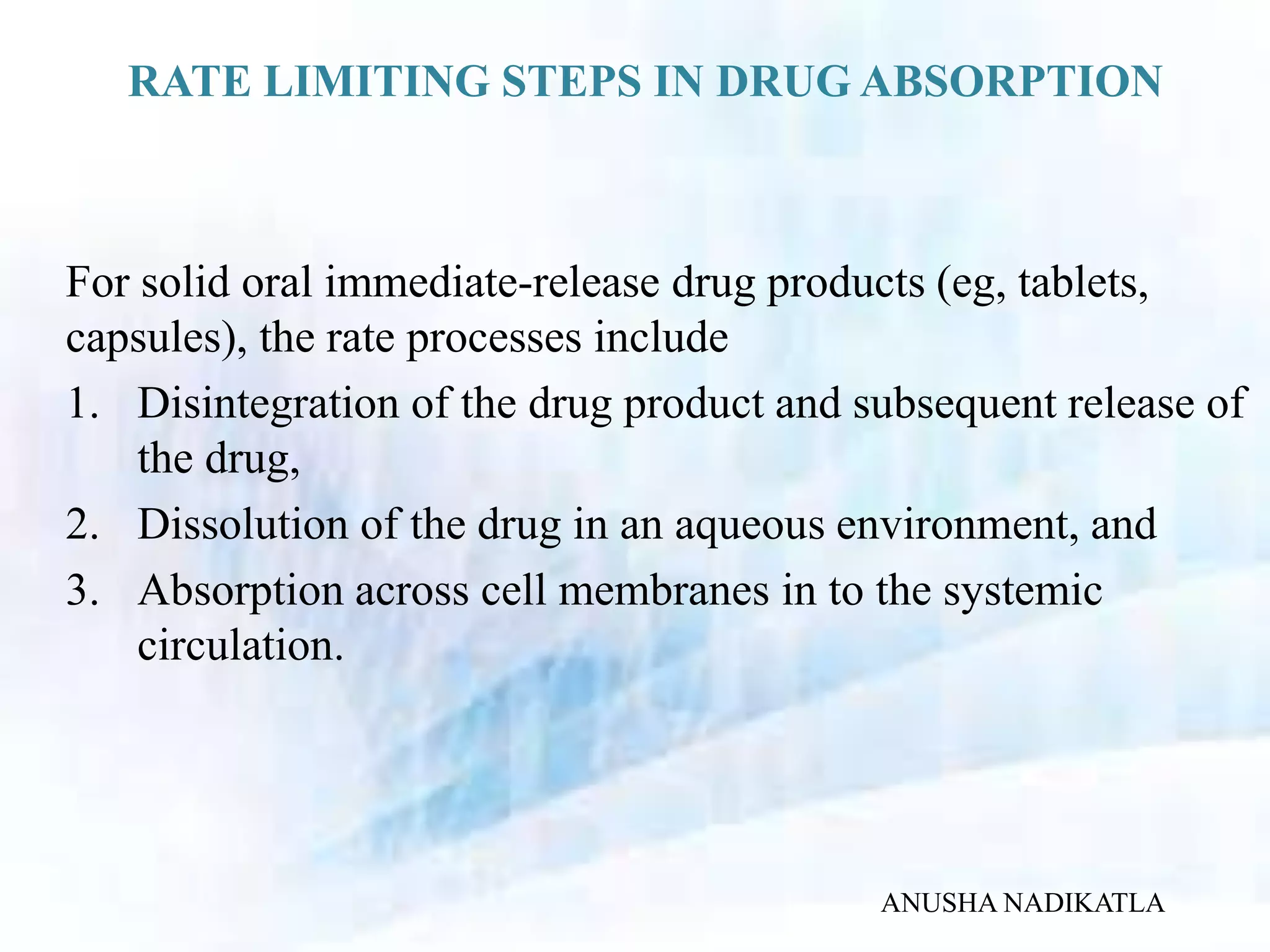 BIOPHARMACEUTIC CONSIDERATIONS IN DRUG PRODUCT DESIGN | PPTX