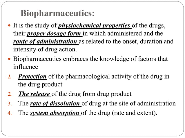Biopharmaceutics | PPTX | Endocrine and Metabolic Diseases | Diseases ...