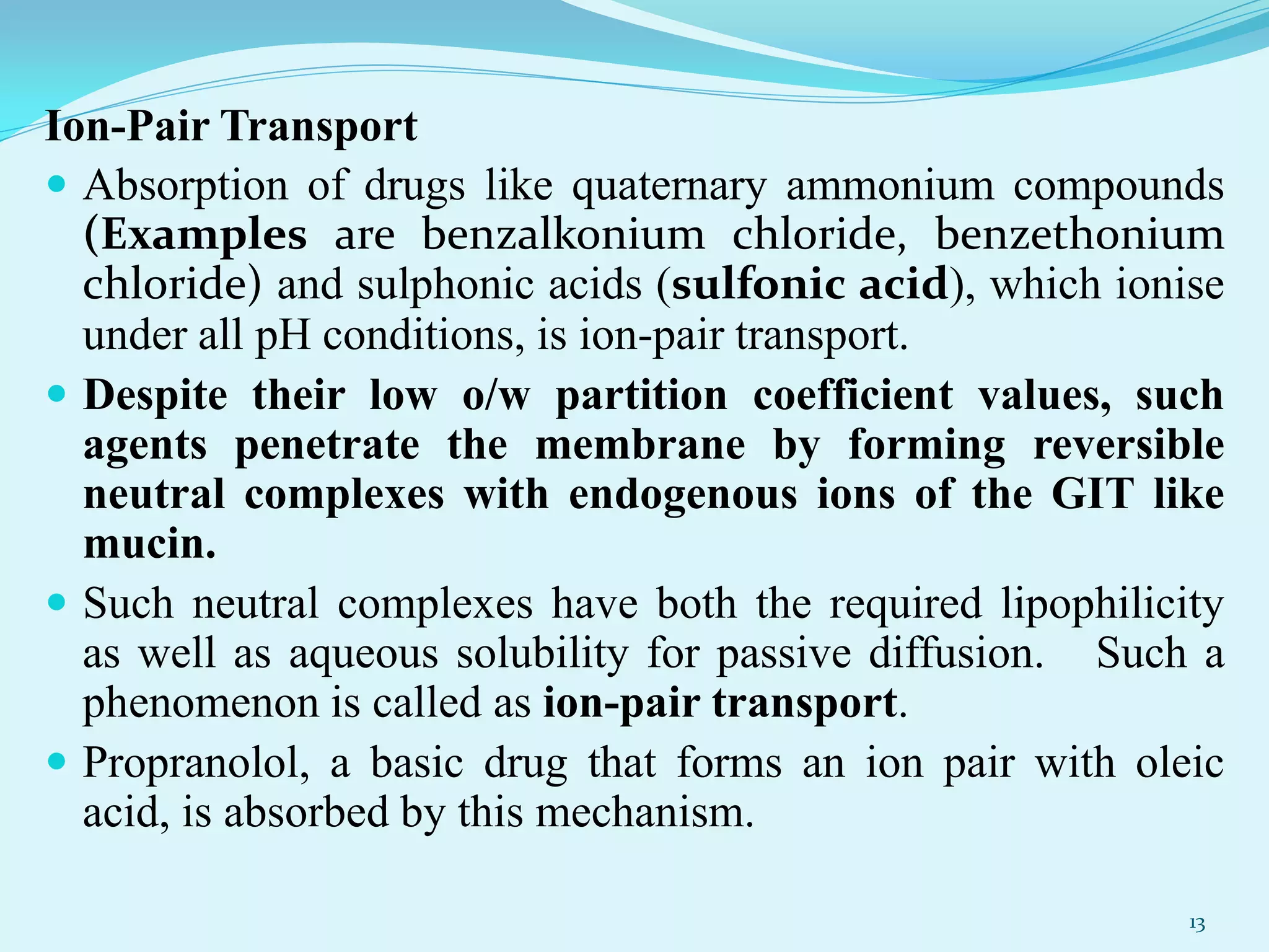 Biopharmaceutics: Mechanisms of Drug Absorption | PDF