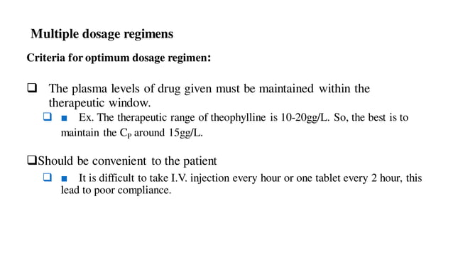 Biopharmaceutics: Multiple dosage regimens | PDF | Pharmaceutical Drugs ...