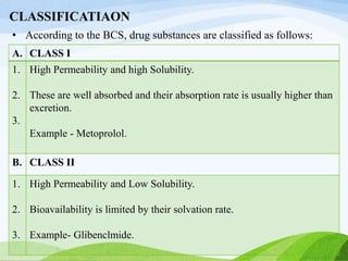 Biopharmaceutics classification system | PPTX