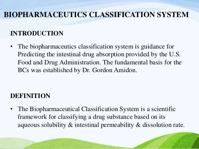 Biopharmaceutical Classification Of Drugs - greenwayorlando