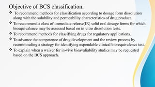 Biopharmaceutics Classification system and solubility experimental ...