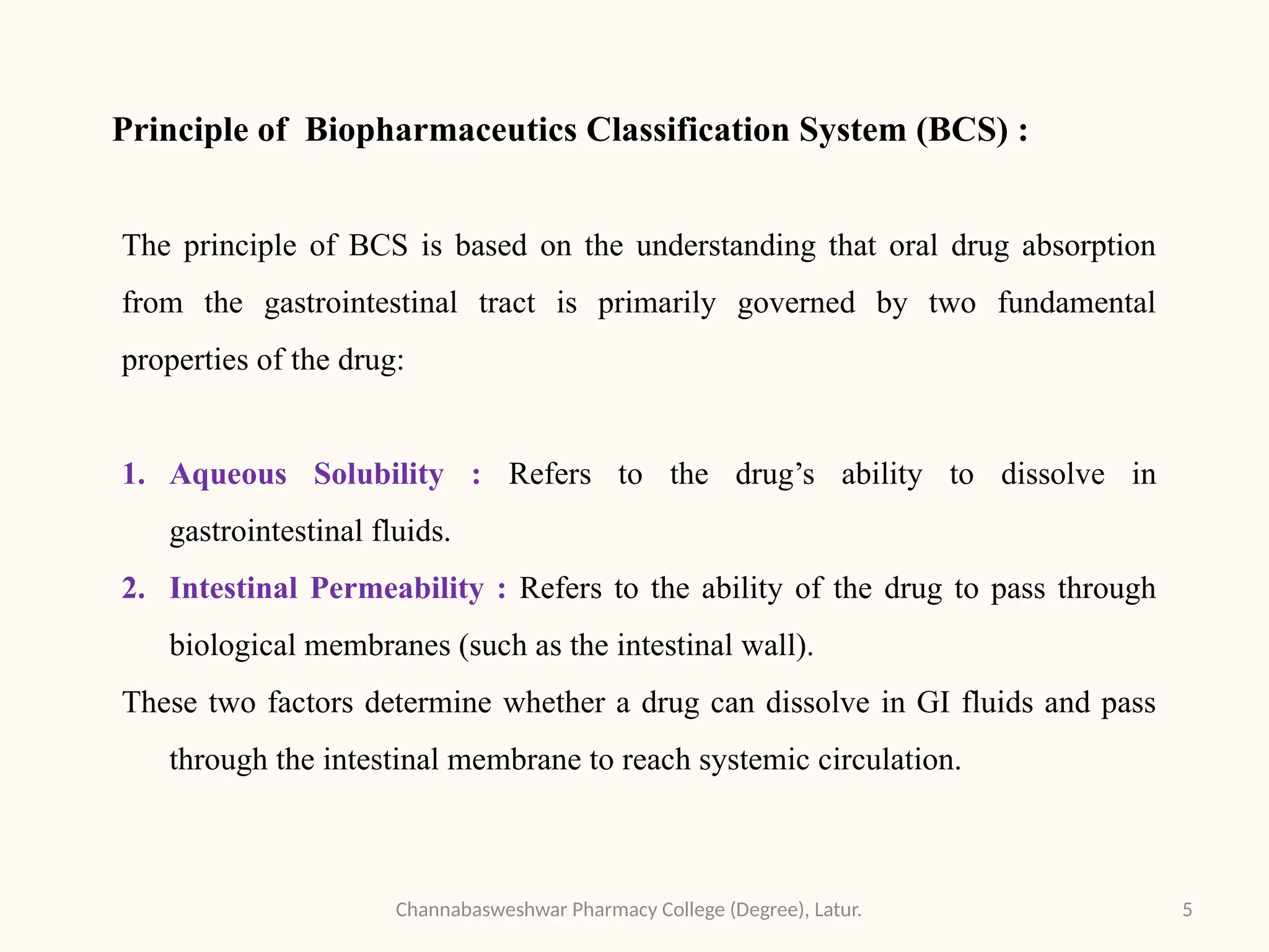 Biopharmaceutics Classification System and Methods of Permeability.pptx