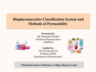 Biopharmaceutics Classification System and Methods of Permeability.pptx