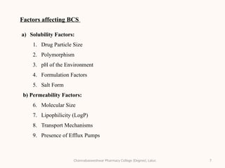 Biopharmaceutics Classification System and Methods of Permeability.pptx