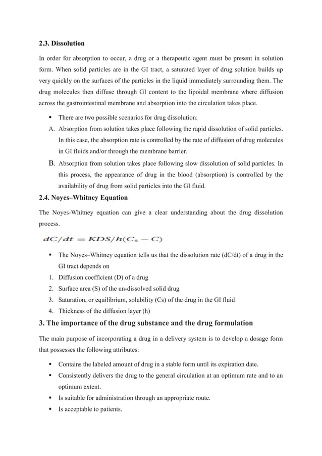 Biopharmaceutic considerations in Drug Product Design | PDF ...