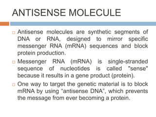 Biopharmaceutics of antisense molecule and aptamers | PPTX