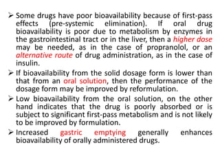 Biopharm facors affecting drug bioavailability | PPTX