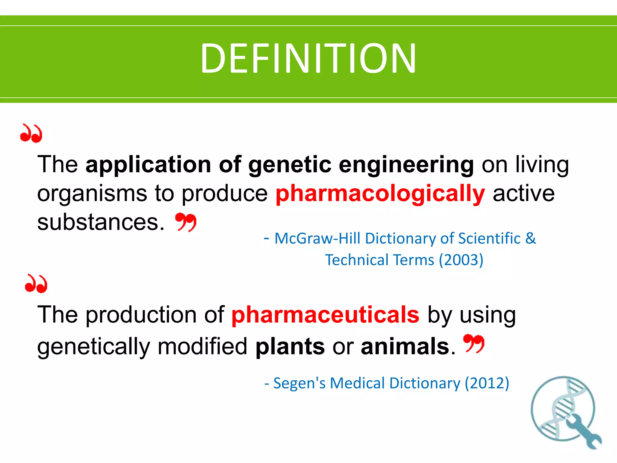 Biopharming - Introduction, Application, benefits and potential threats ...