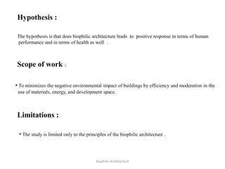 Biophilic architecture | PPTX