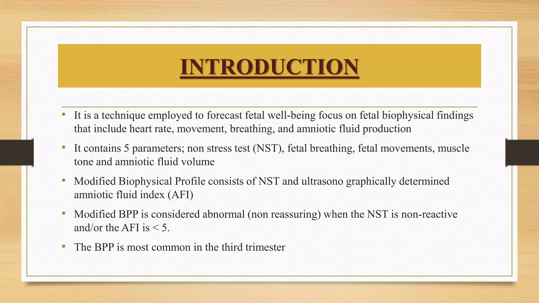 Biophysical profile | PPTX