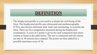 Biophysical profile | PPTX