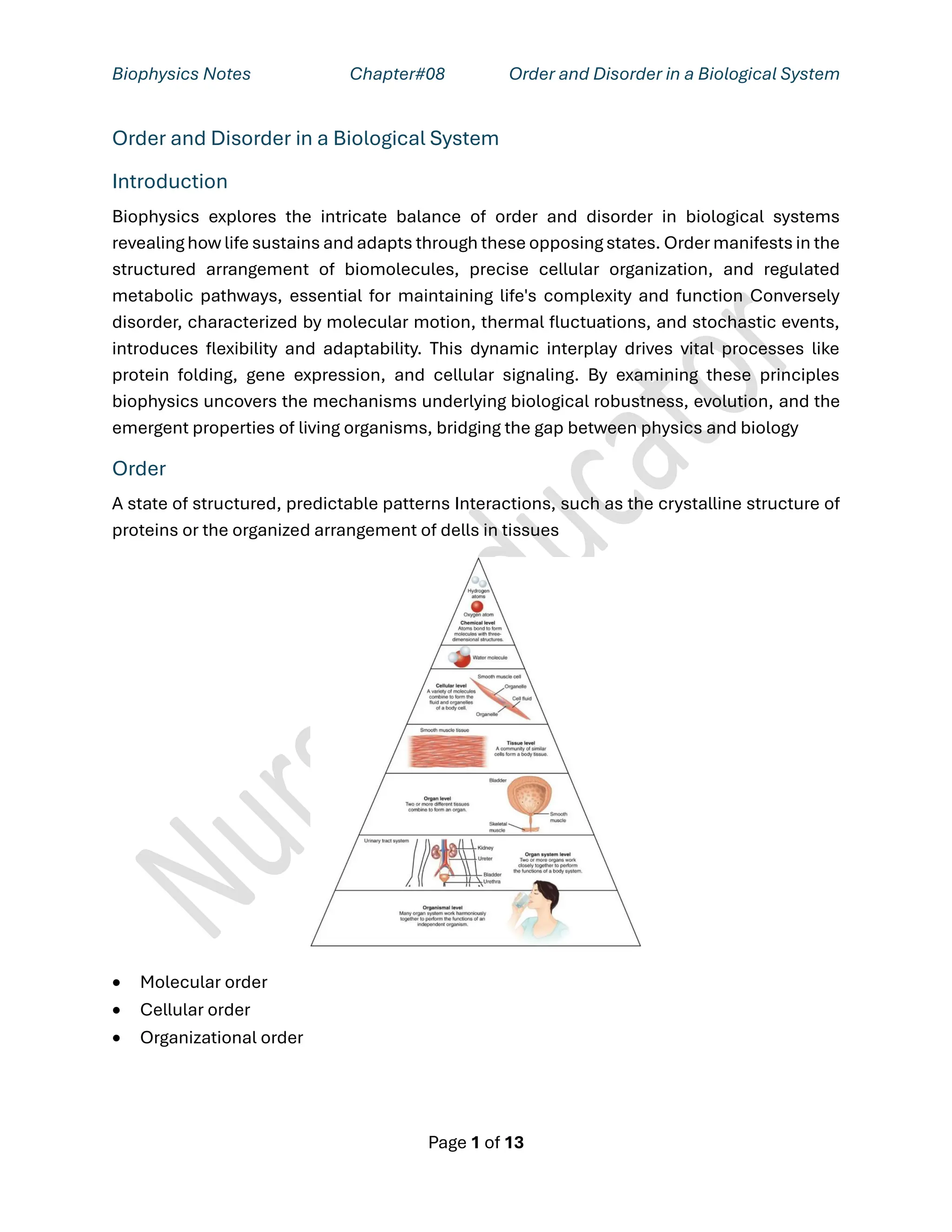 Biophysics Chapter 8 Order and Disorder in Biological System.pdf