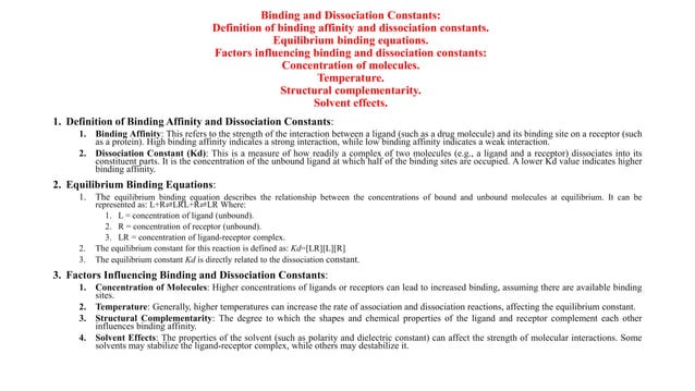 Biophysics Interactions Of Molecules In 3 D Space Determining Binding