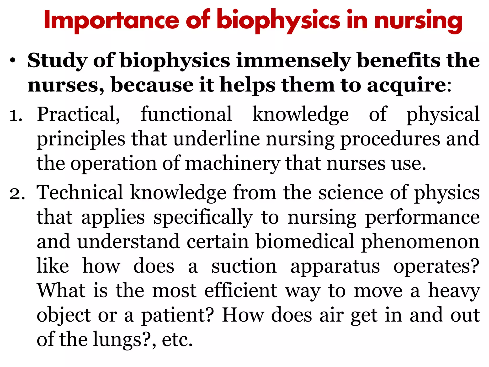 Bio physics, Unit -1. P.B. B.Sc Nursing | PPTX