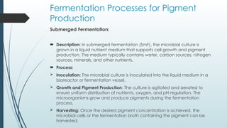 Introduction to Biopigment Production (Types of Biopigments) | PPTX