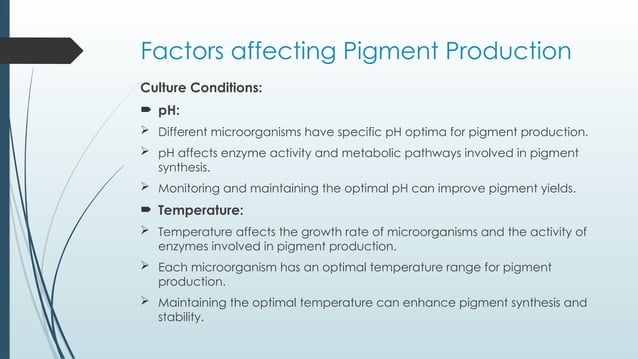 Introduction to Biopigment Production (Types of Biopigments) | PPTX