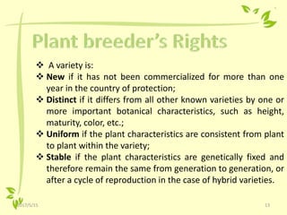 Bio piracy and bio prospecting farmers rights and plant breeder rights ...