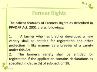 Bio piracy and bio prospecting farmers rights and plant breeder rights ...