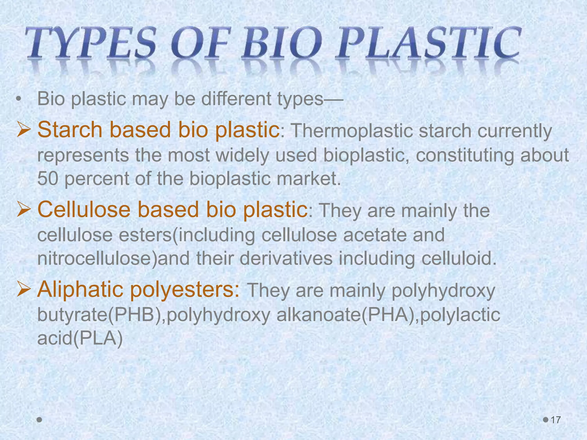 Bioplastic | PPTX