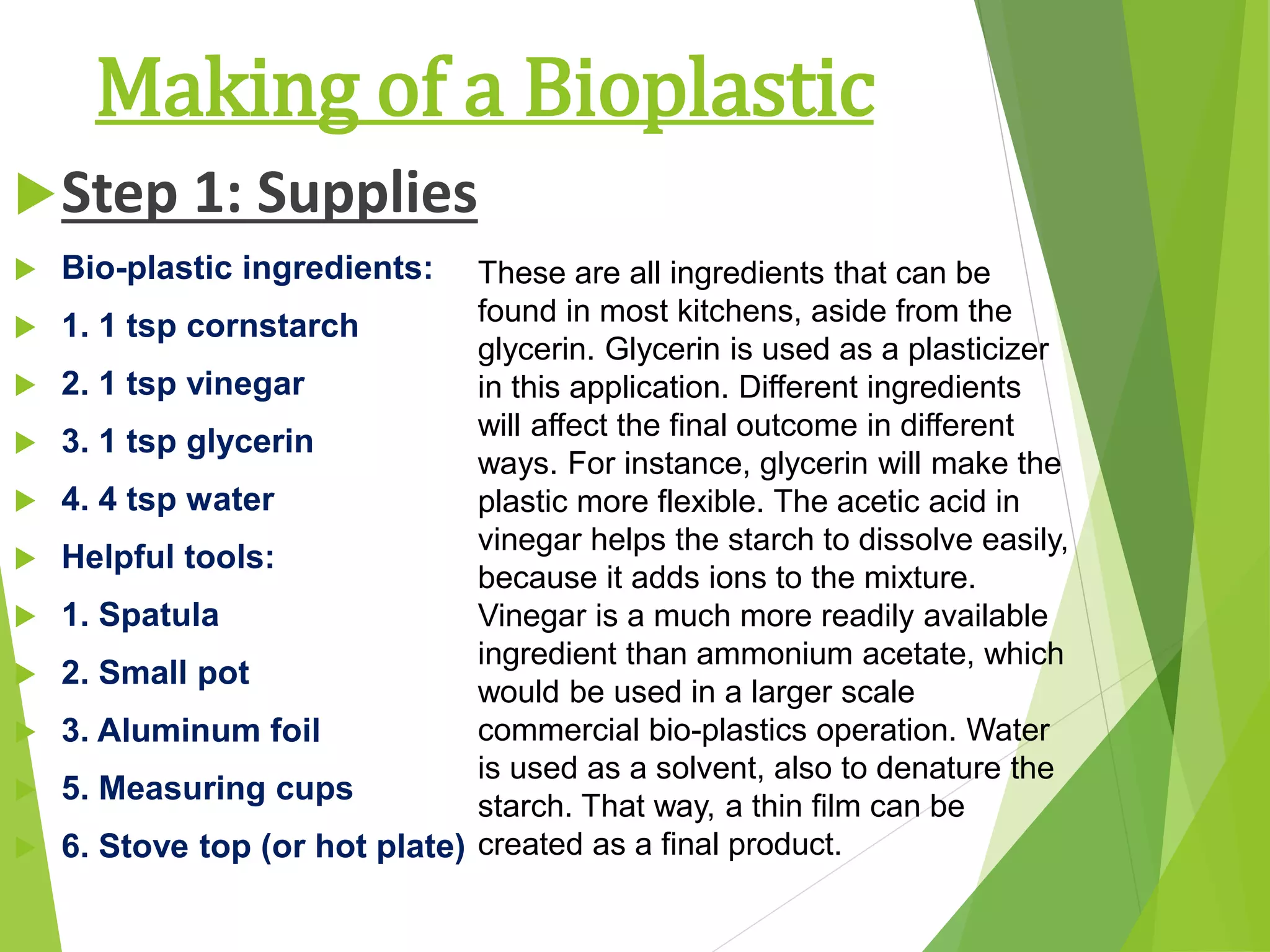 Making of Organic Bioplastic | PPTX