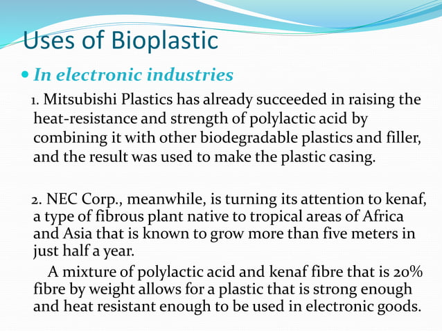 Bioplastic | PPTX | Chemistry | Science