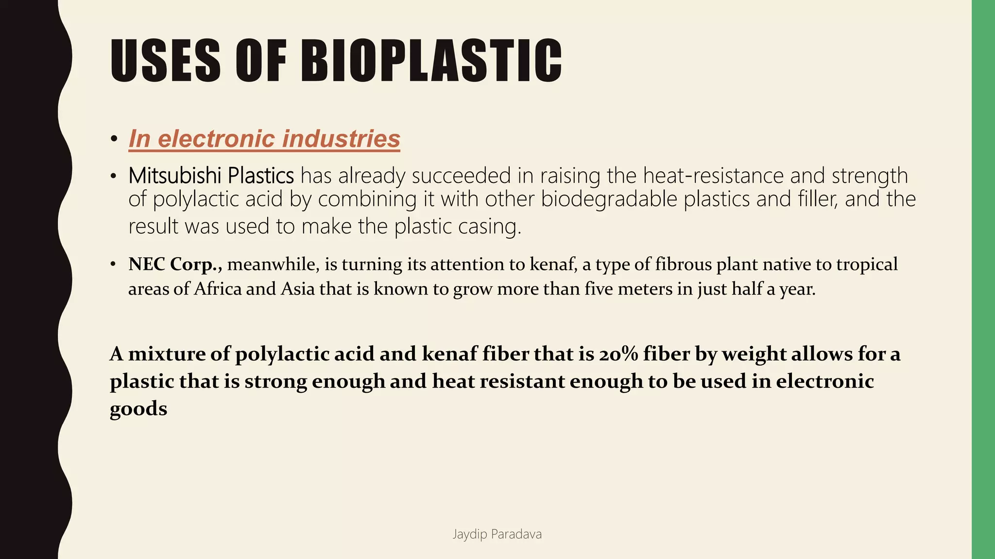 Bioplastic from food waste | PPTX