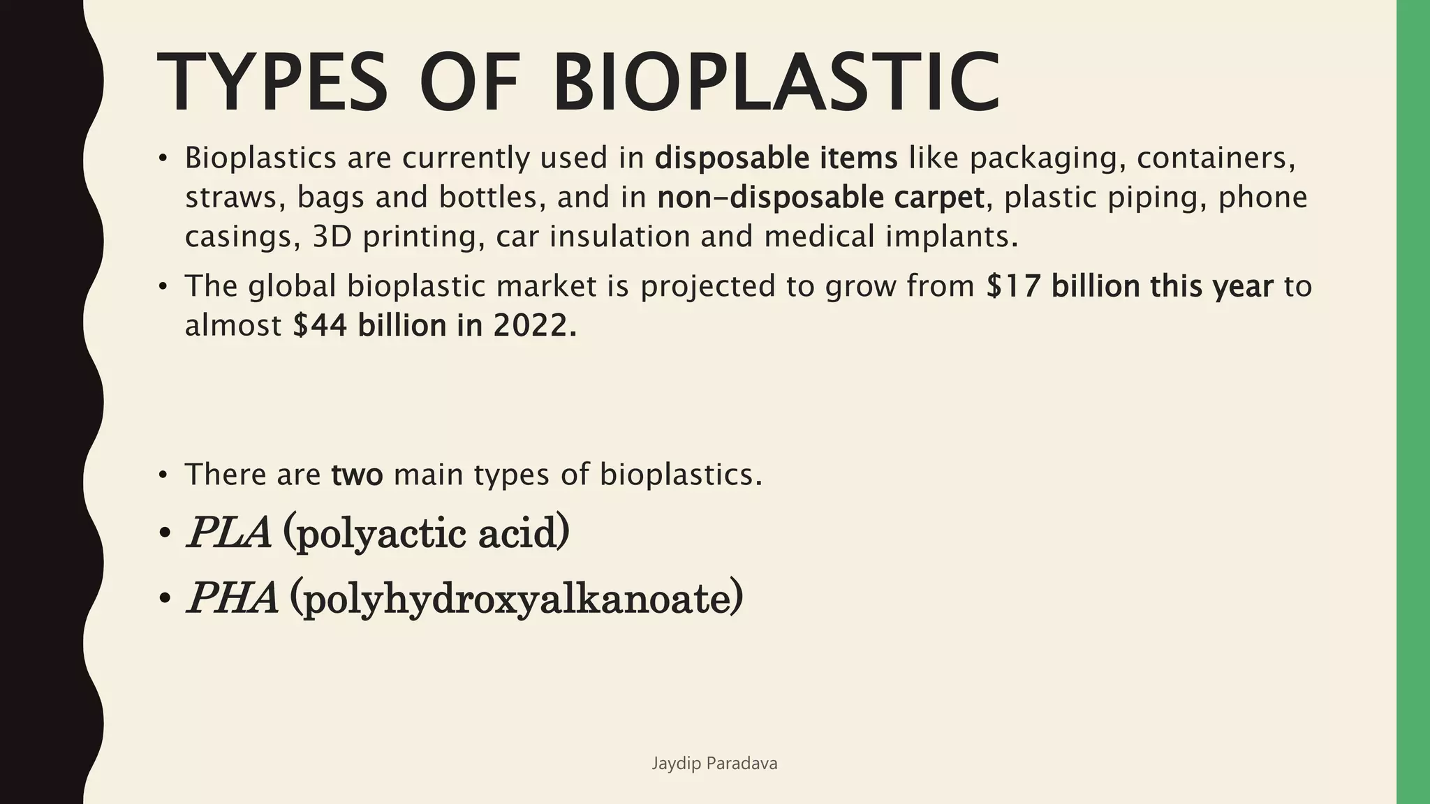 Bioplastic from food waste | PPTX